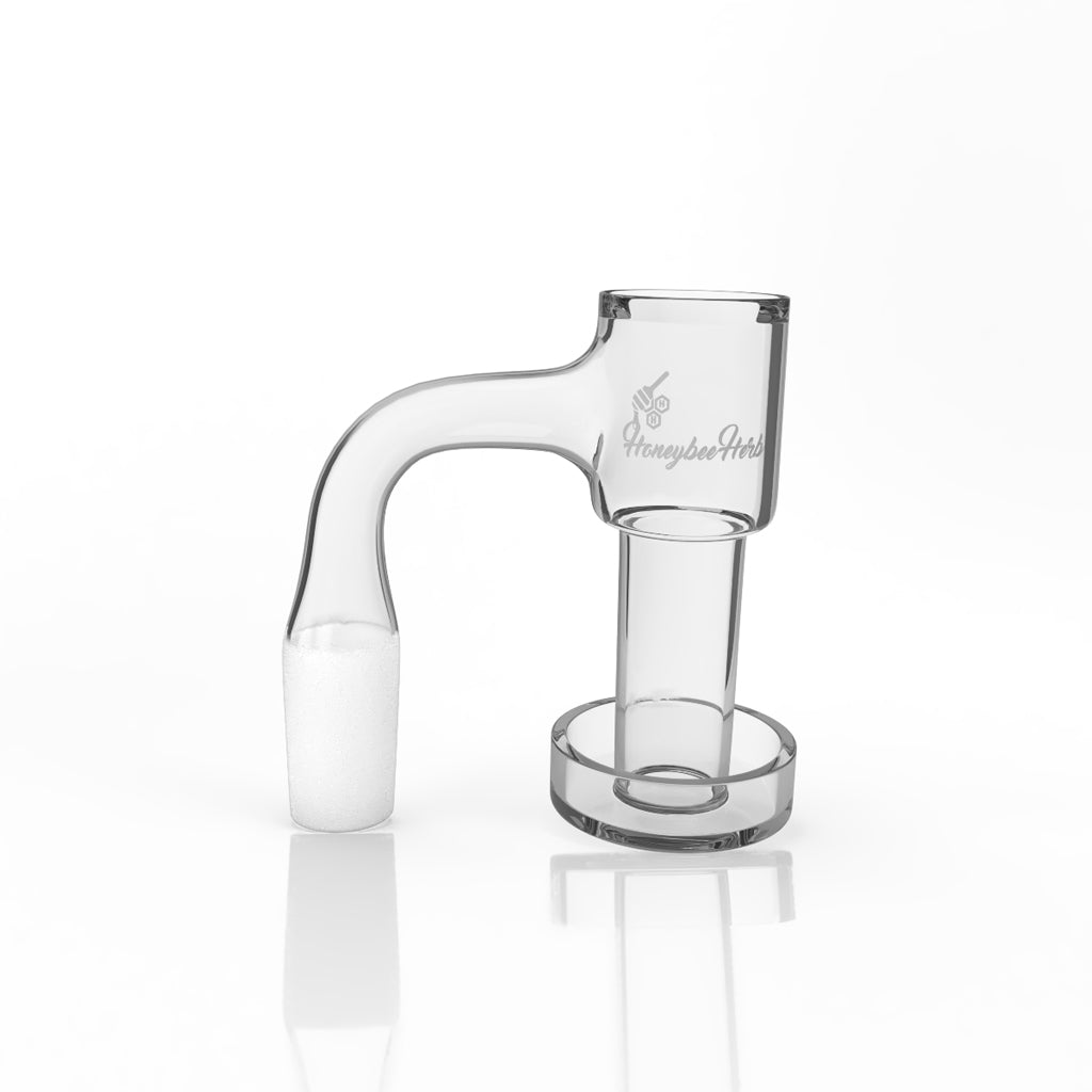 HONEYSUCKLE BEVEL QUARTZ BANGER - 90° DEGREE | BL – fatassglass