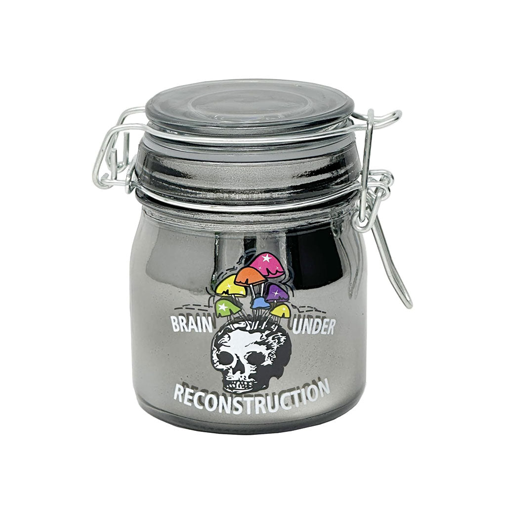 BRAIN UNDER RECONSTRUCTION CLAMPING LID STASH JAR – fatassglass