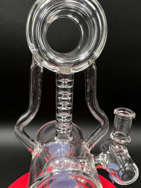 14" Donut Loop Spiral Recycler 14mm Female Dab Rig - FGC – fatassglass