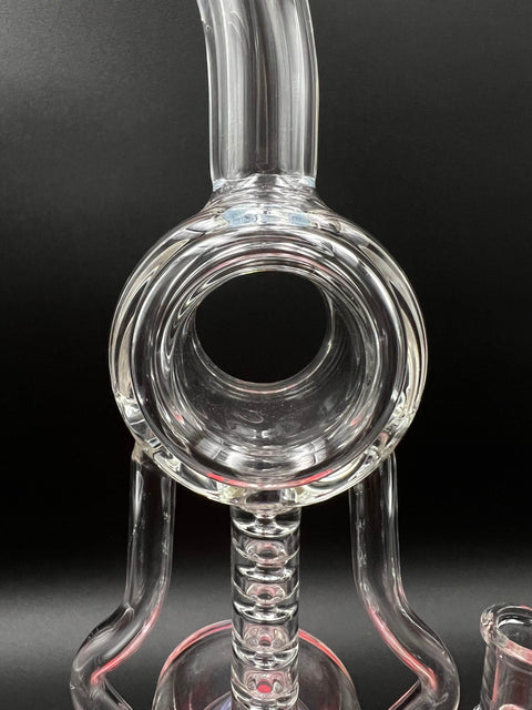 14" Donut Loop Spiral Recycler 14mm Female Dab Rig - FGC – fatassglass