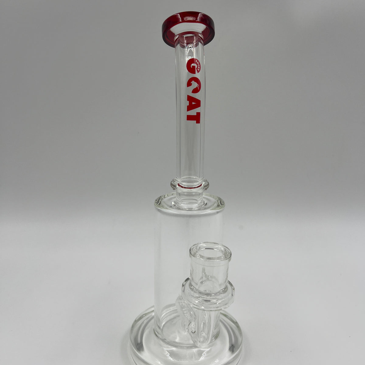 9" Red Lipped Inline Lucky Goat Glass Bent Neck – fatassglass