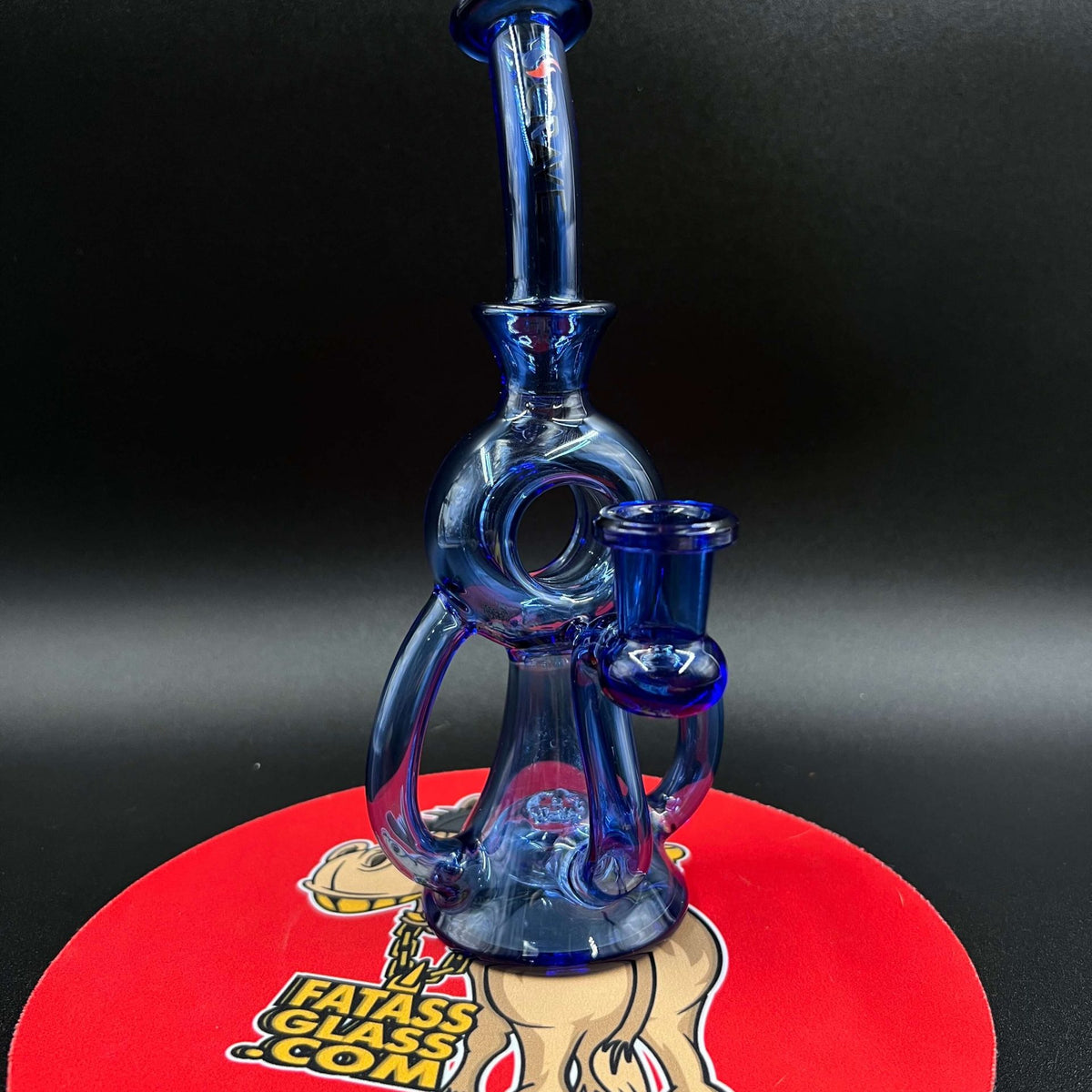 8" Crave Glass Waffle Perc Loop Recycler 14mm Dab Rig - FGC – fatassglass