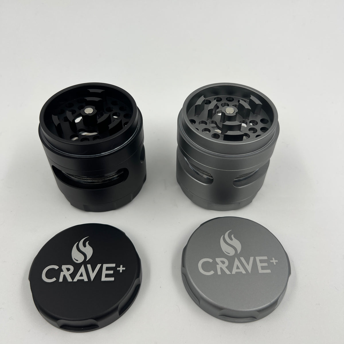 Crave 4 Piece Grinder w. Window & Pollen Scraper – fatassglass