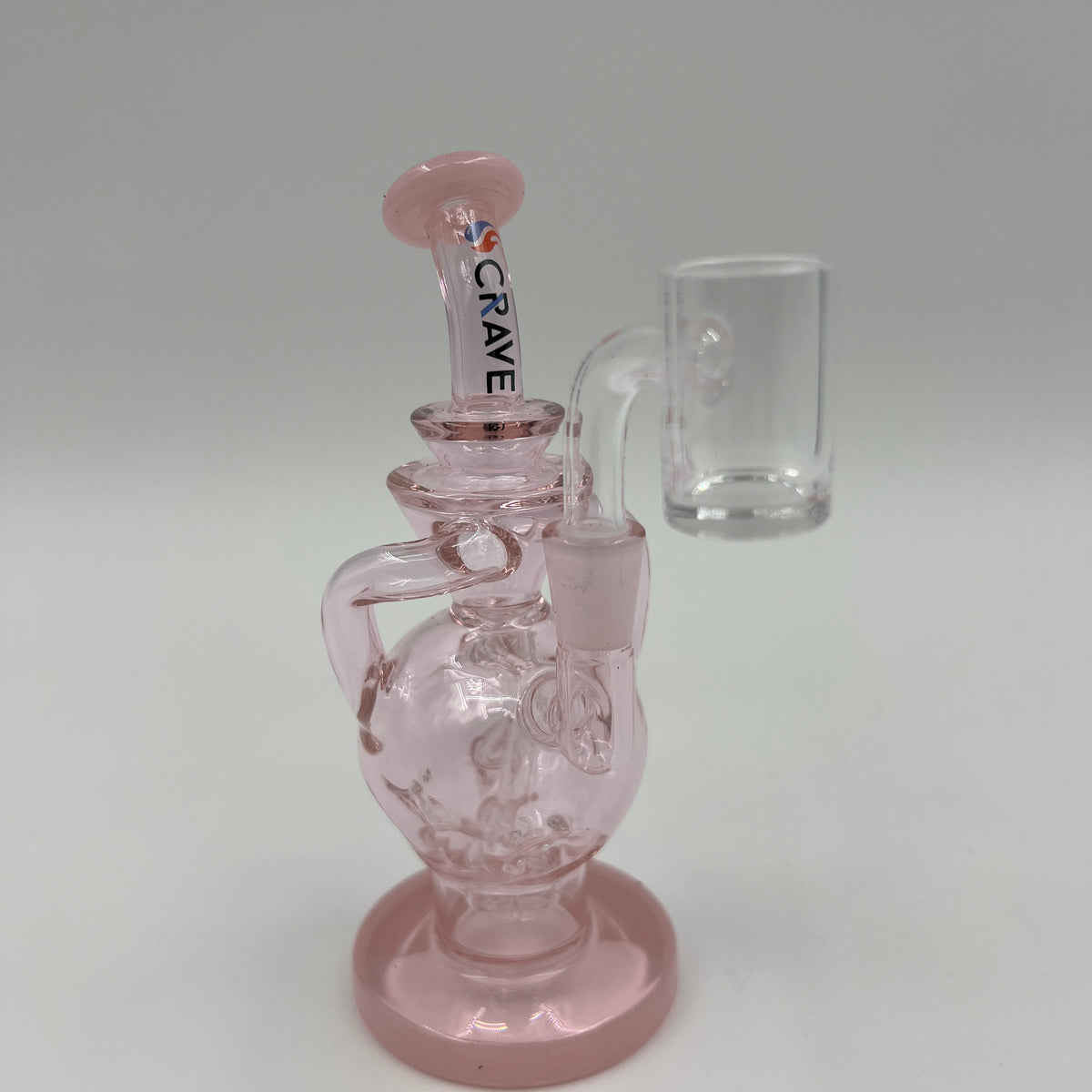 6" Crave Glass 10mm Egg Ball Rig Recycler – fatassglass