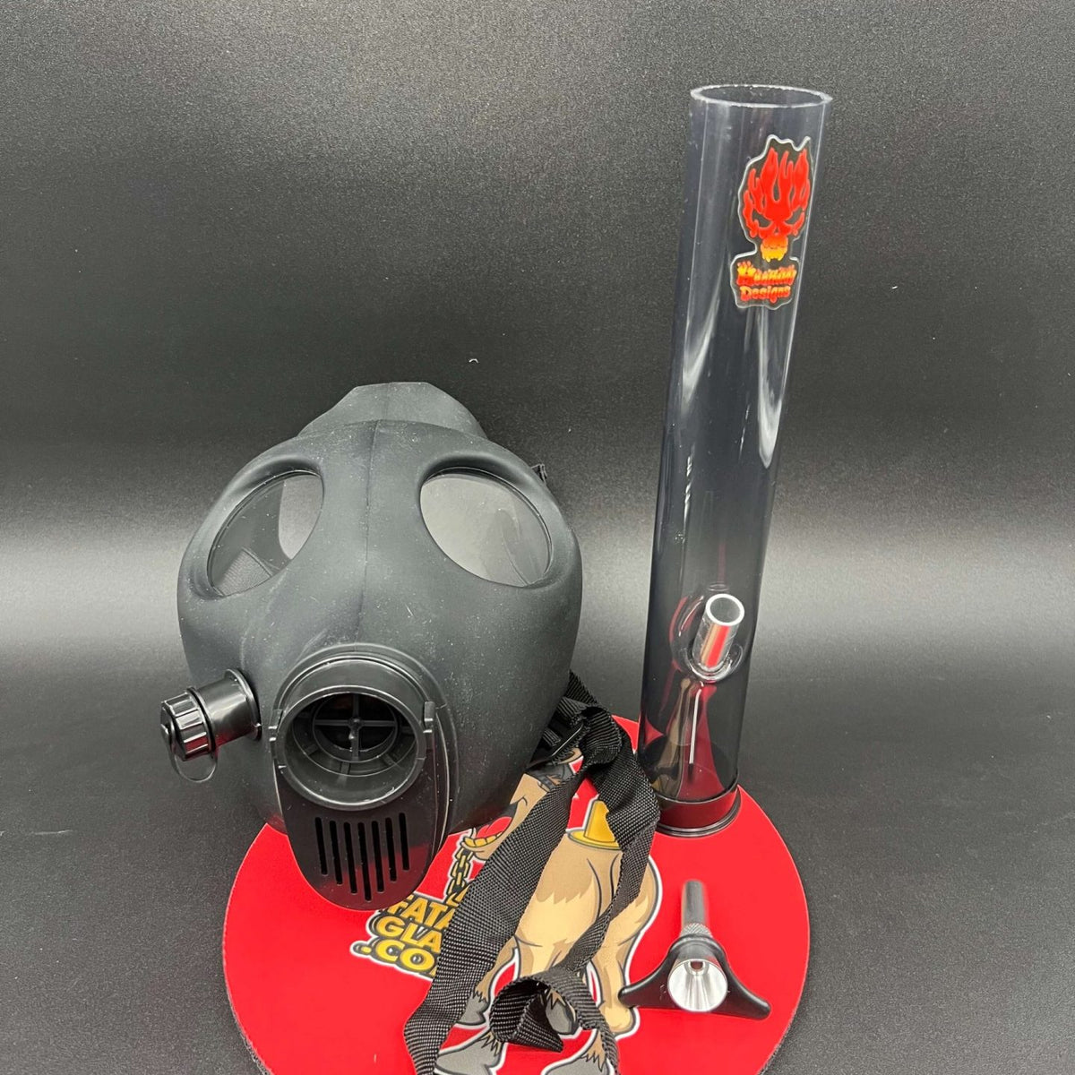 Headway Gas Mask with Acrylic Waterpipe - FGC – fatassglass