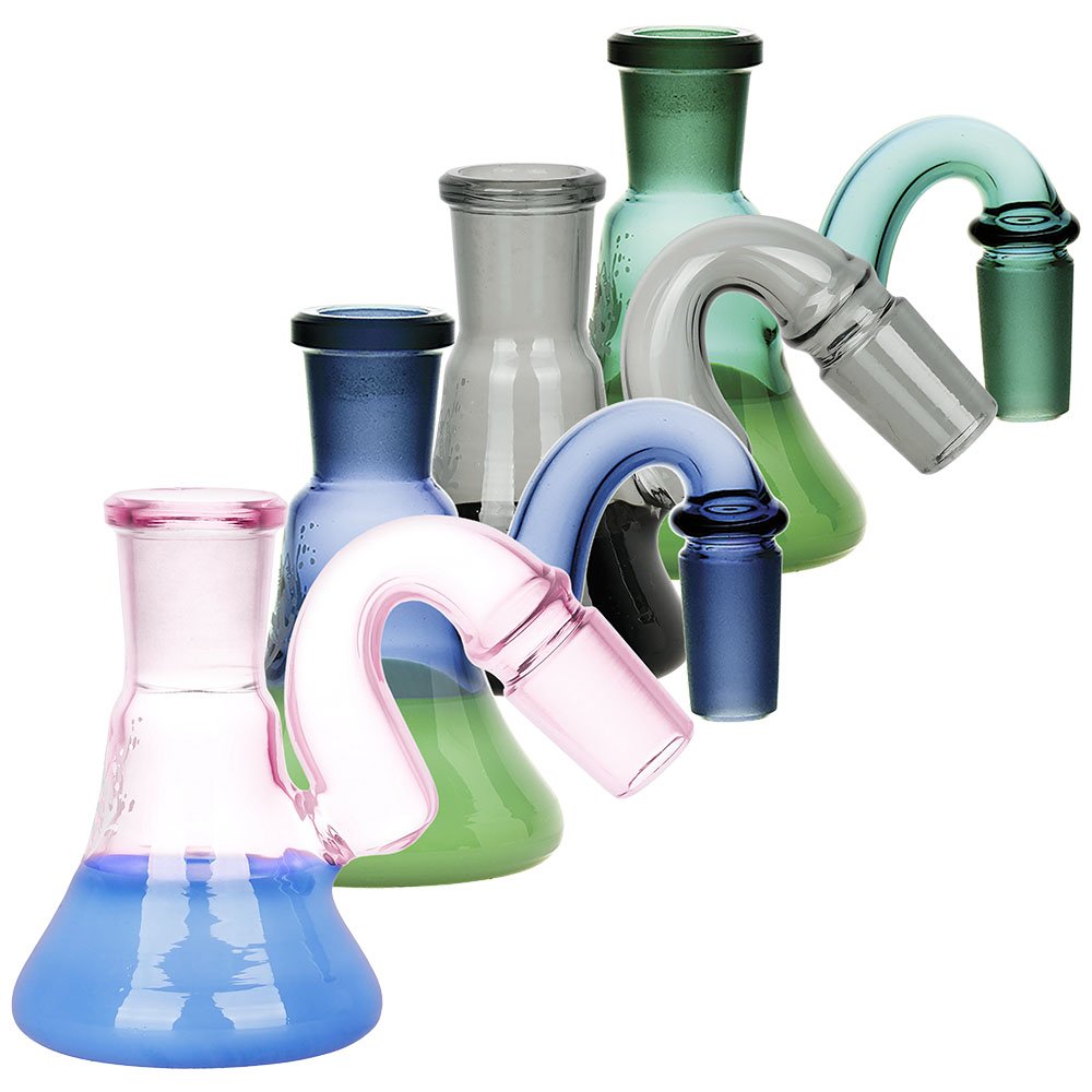 Pulsar Bent Neck Two Tone Ash Catcher - 14mm, 45° (Colors Vary ...