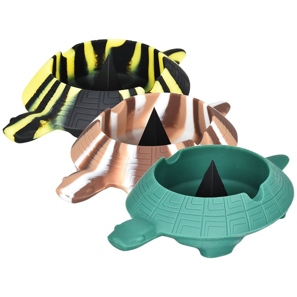 Turtle Shell Silicone Ashtray | 6" | Colors Vary – fatassglass