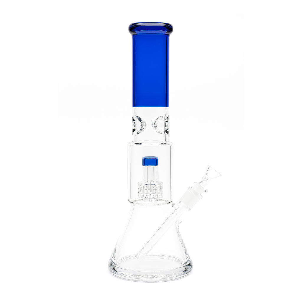 ARCTIC CYCLONE BEAKER BONG WITH MATRIX PERC & ICE PINCH – fatassglass