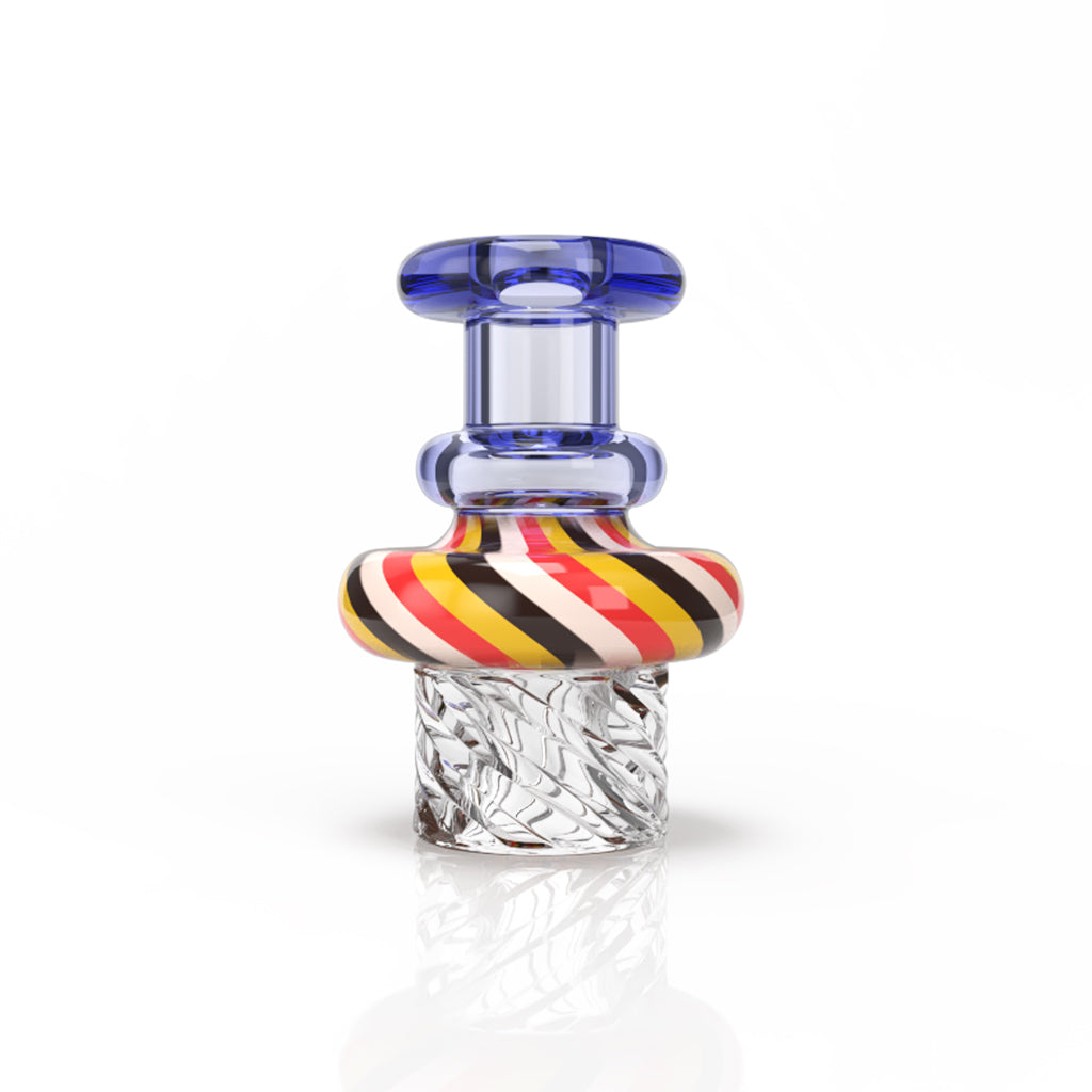 Swirl Top Vortex Twist Helix Carb Cap - Honeybee Herb – fatassglass