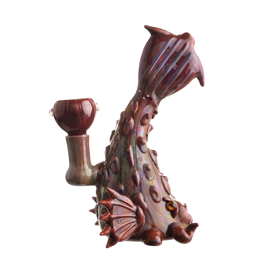 ARTISTIC ARCHED FISH GLASS WATER PIPE – fatassglass