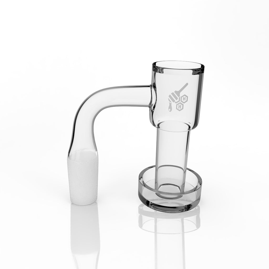 HONEYSUCKLE BEVEL QUARTZ BANGER - 90° DEGREE | YL – fatassglass