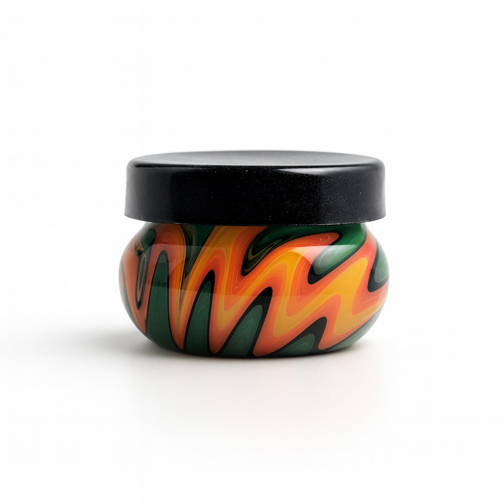 Wig Wag Swirl Baller Wax Storage Jar - Honeybee Herb – fatassglass